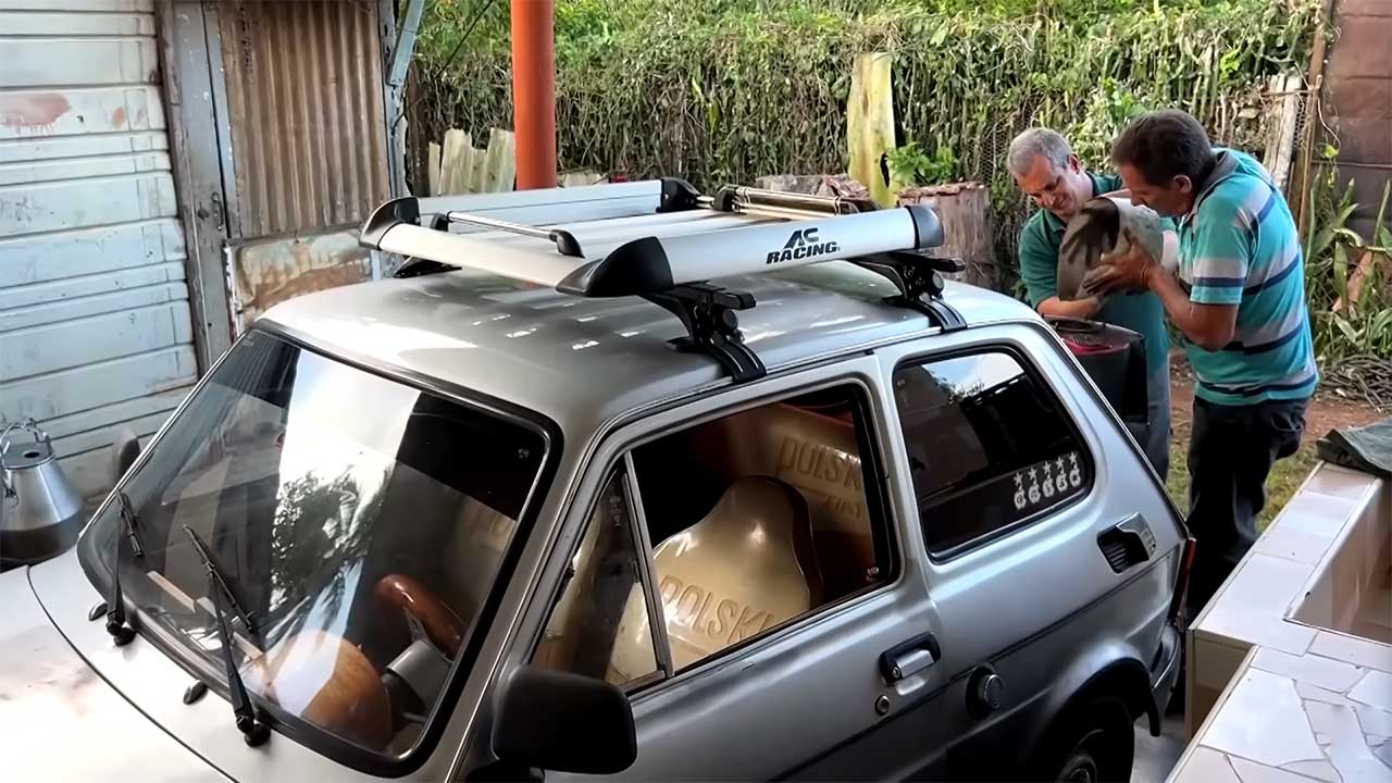 Cuban mechanic powers a car with charcoal amid fuel shortages