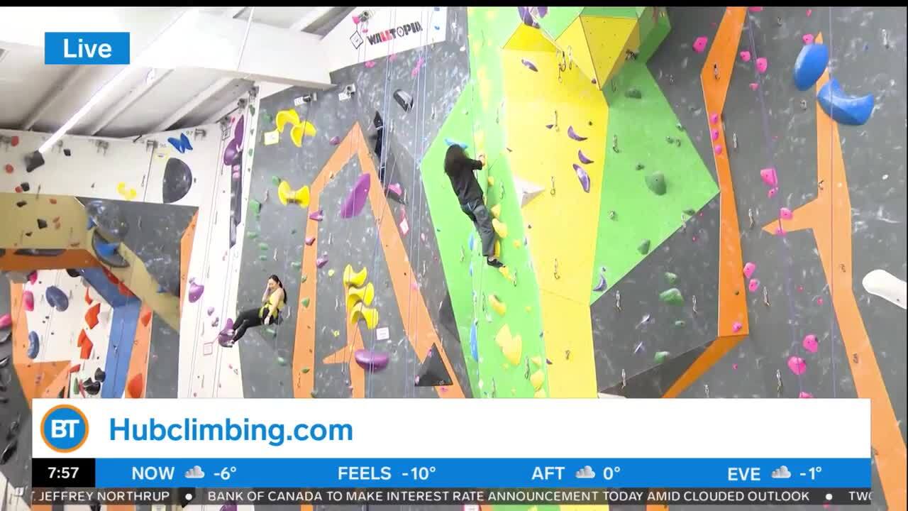 Try your hand at indoor rock climbing and bouldering at Hub Climbing