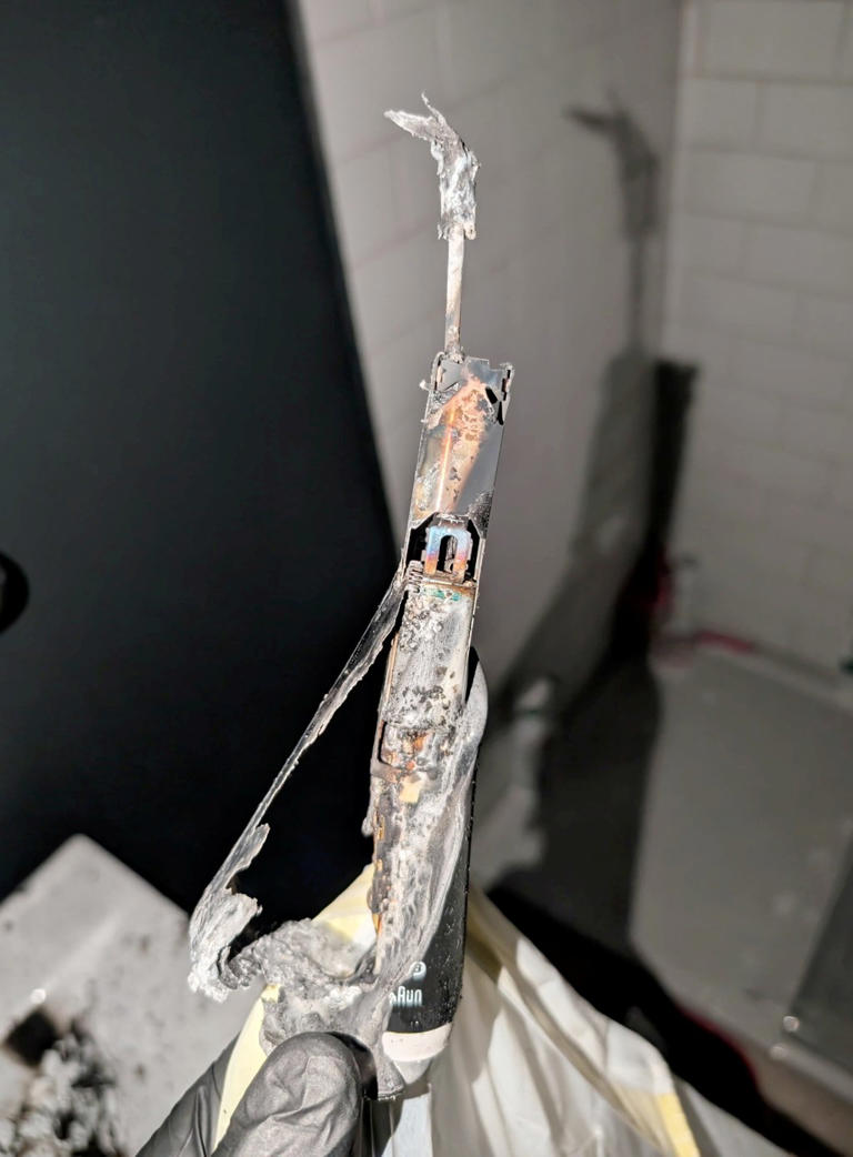 Woman 'lucky to be alive' after her unplugged electric toothbrush exploded