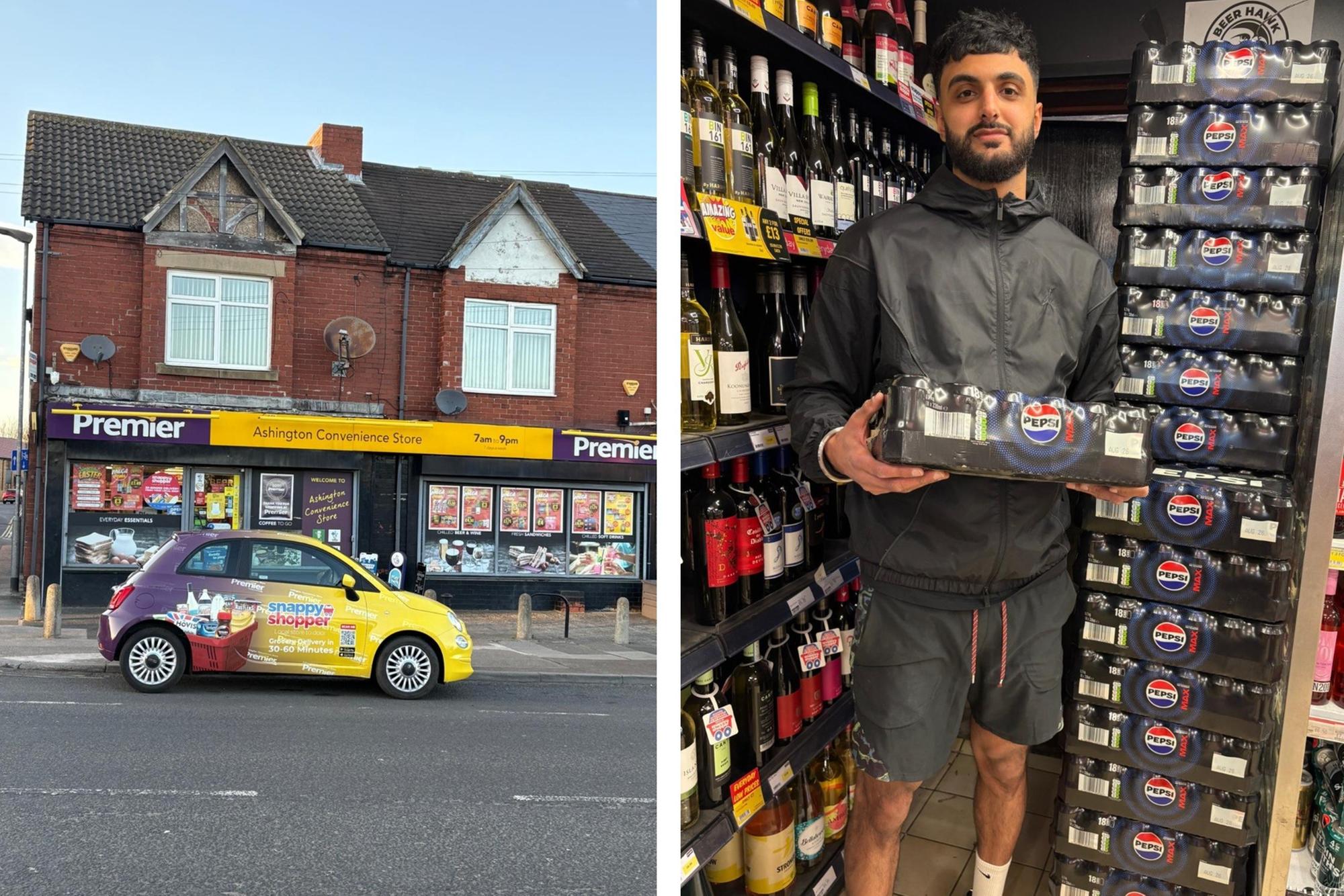 Ashington shop owner 'proud to give back' as rapid delivery launches