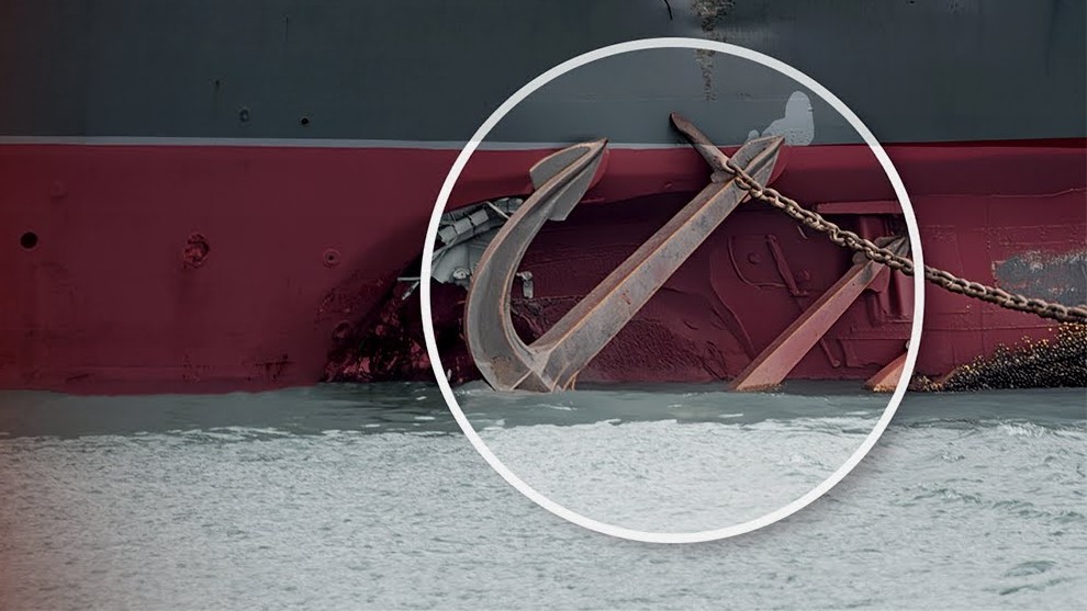 A ship dropped anchor - then it tore through the hull