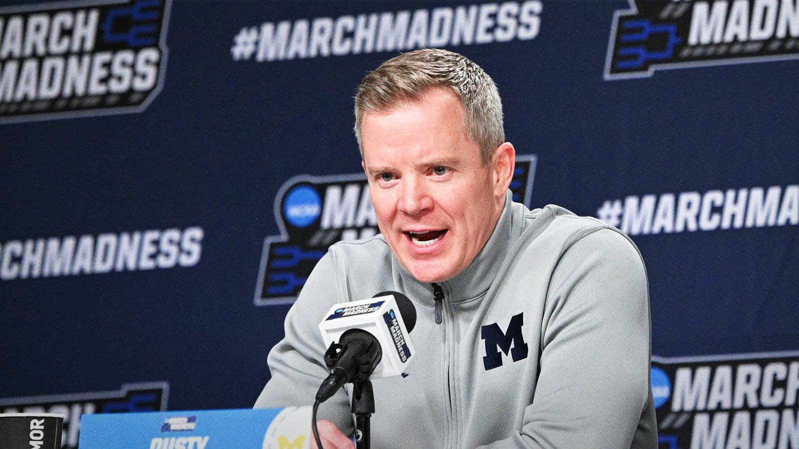 Michigan basketball coach Dusty May was fearing the worst during Howard ...