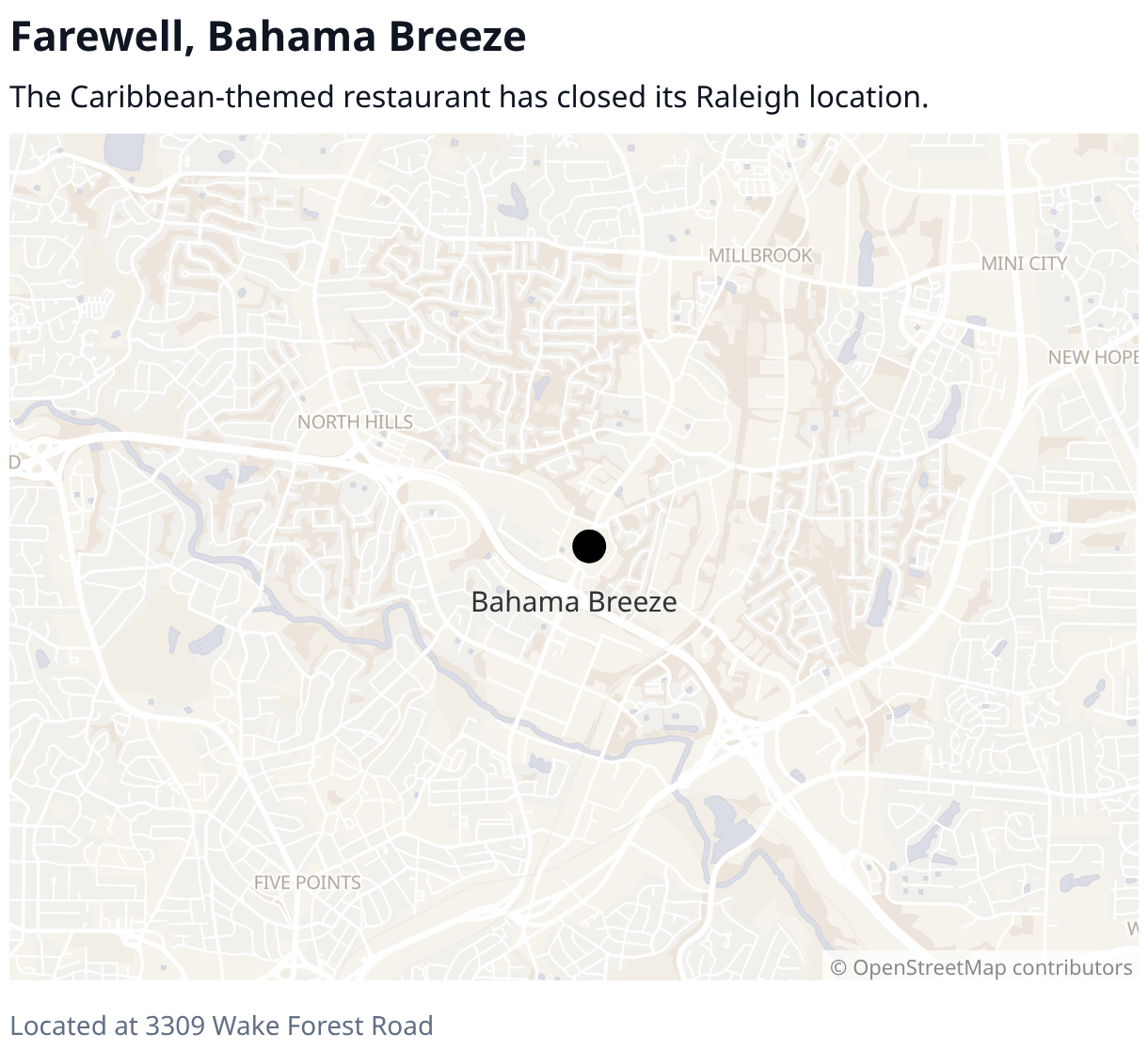 A restaurant chain has closed its only Raleigh location. Here's what to ...