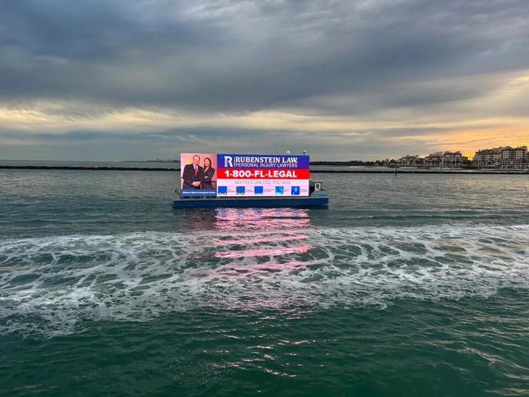 Furious beachgoer shocked and appalled by floating transportation ad
