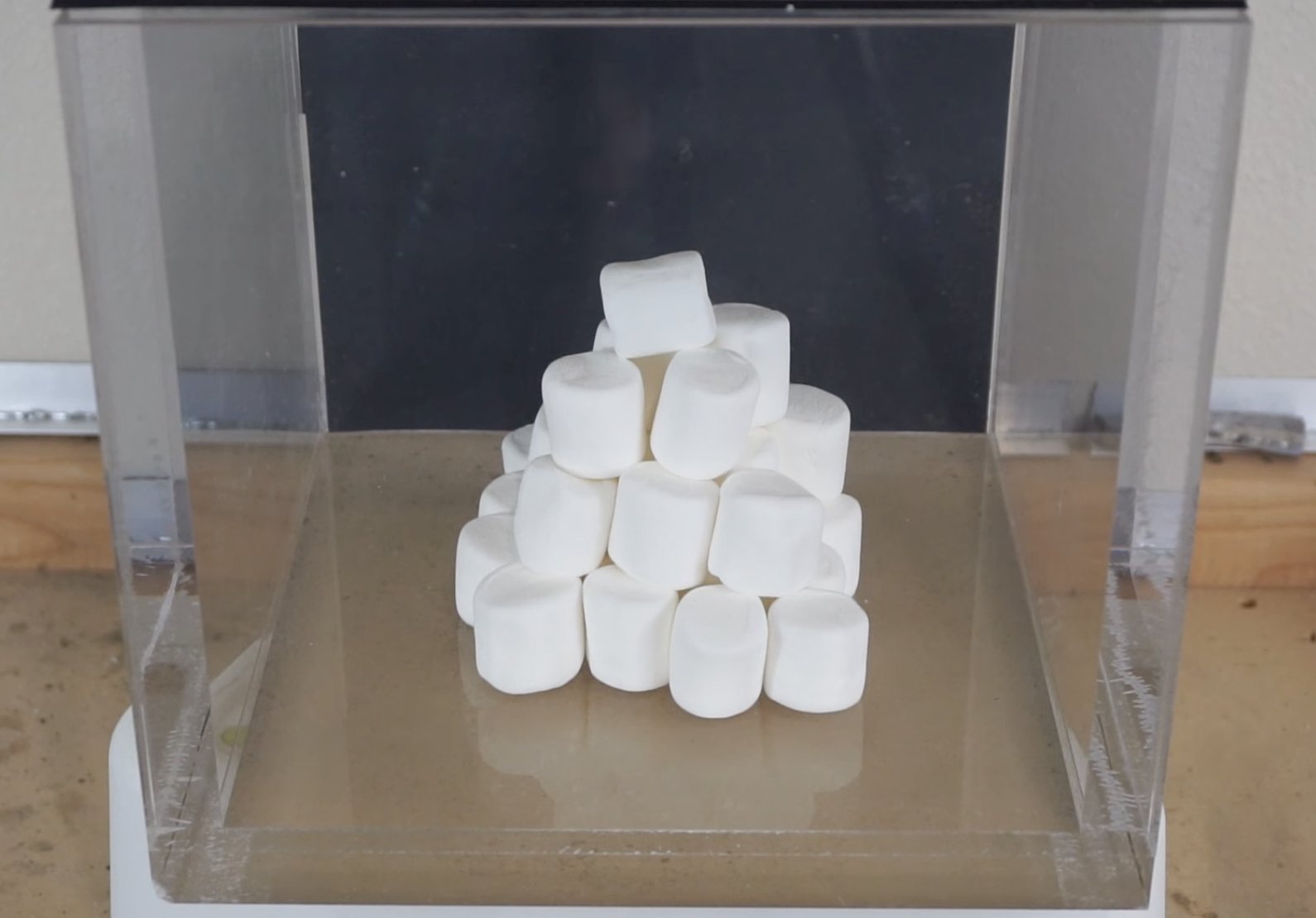 Marshmallows getting their soul sucked out