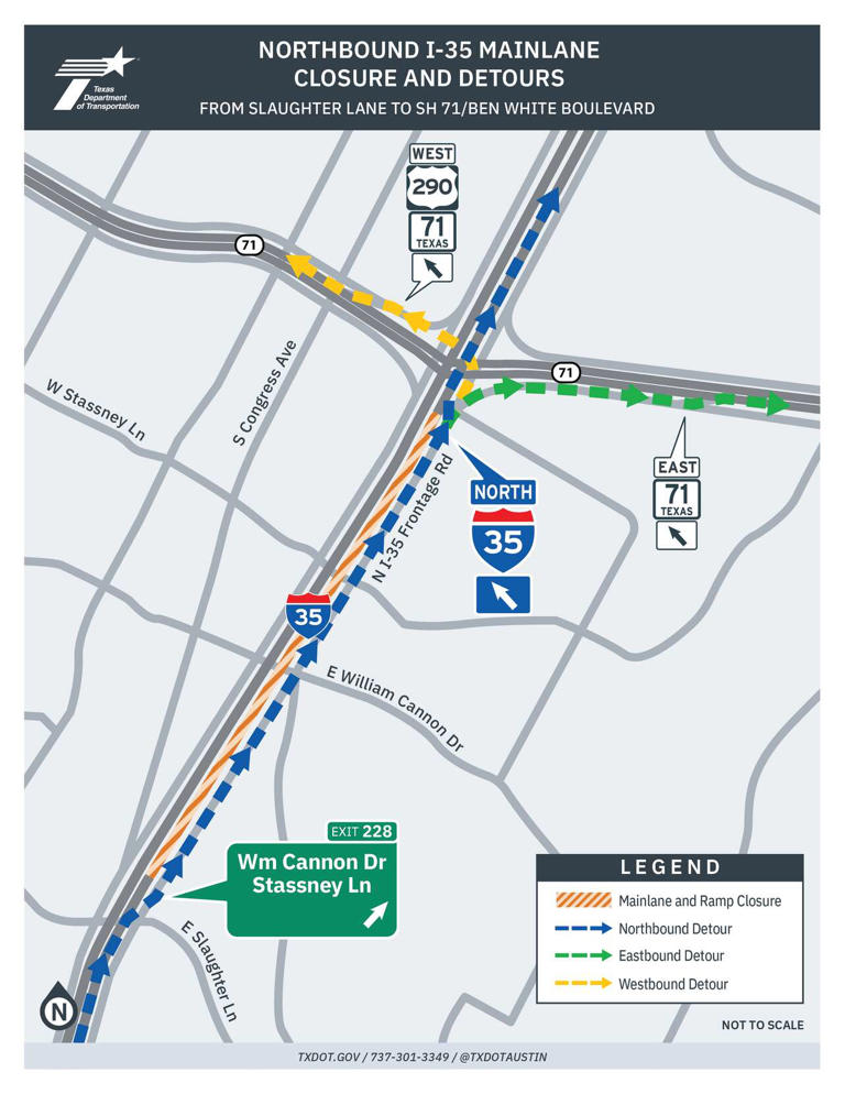 I-35, US 290 closures in Austin this weekend: Maps, detours, what to know