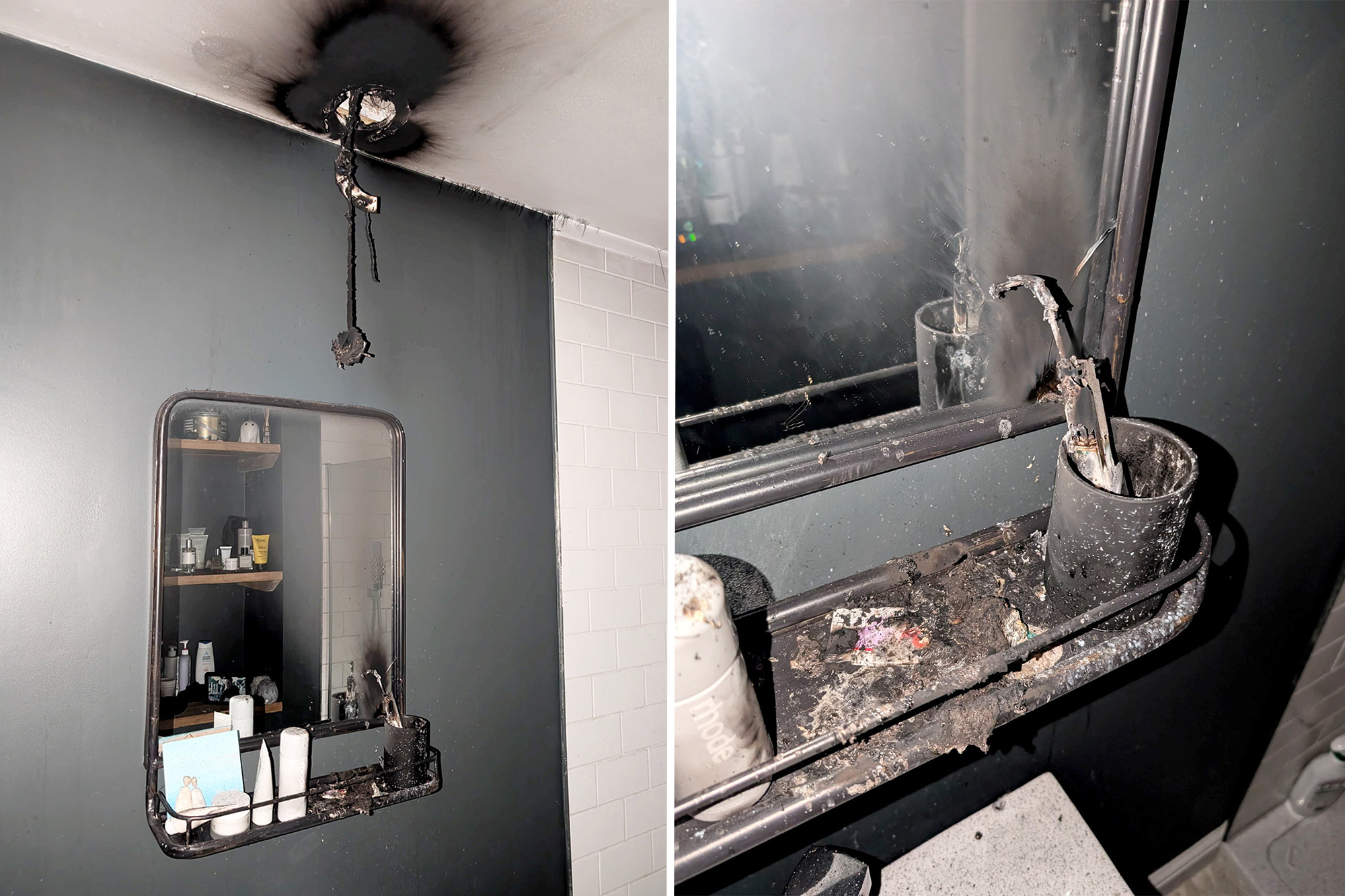 Woman 'lucky to be alive' after her unplugged electric toothbrush exploded