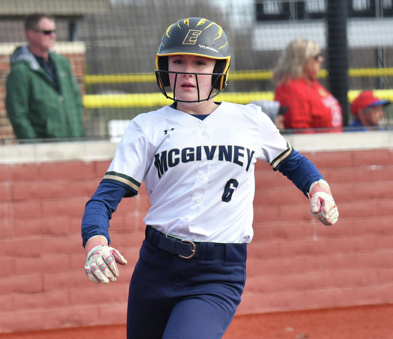 Father McGivney softball falls to Carlyle