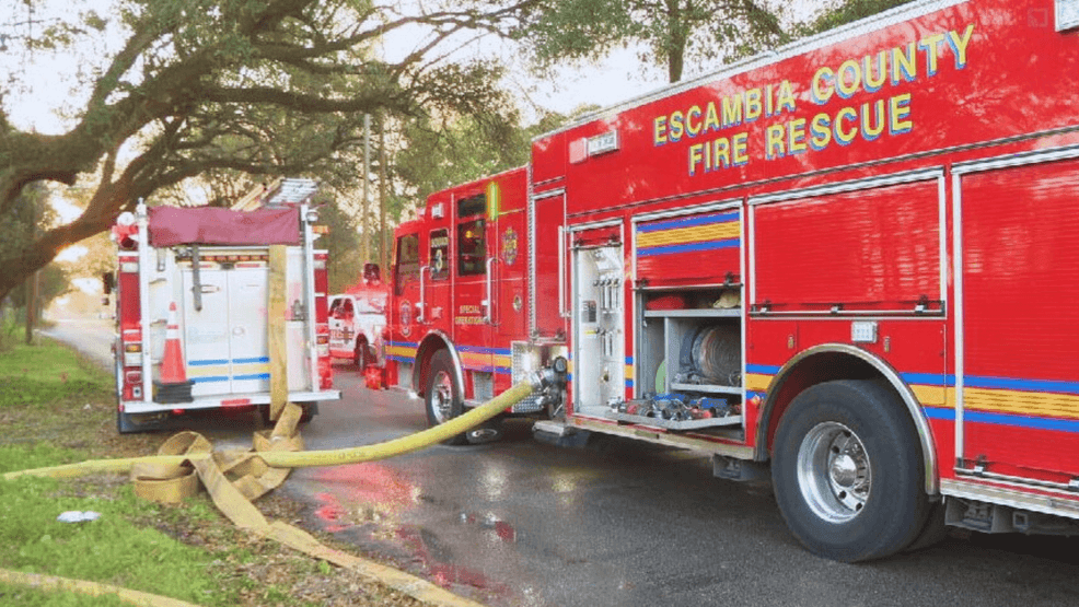 Six 18-wheeler trailers catch fire in Escambia County; no injuries reported