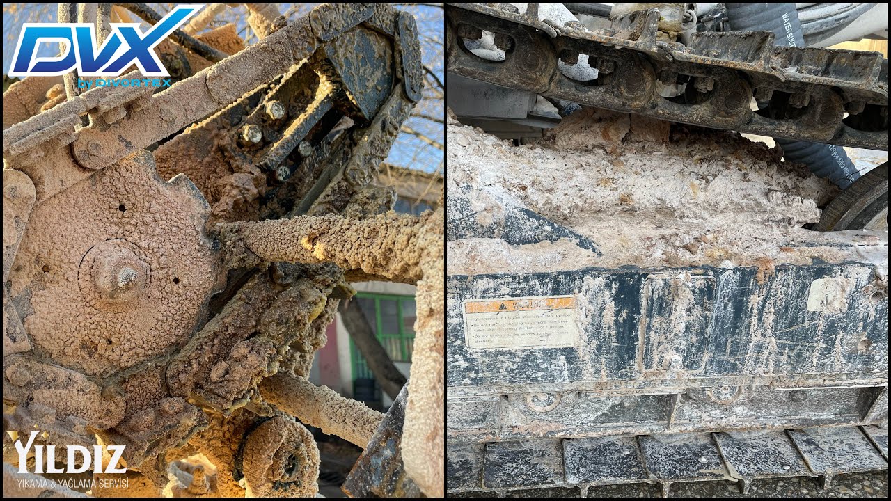 This excavator didn't work well because of all this dirt! We fixed it!