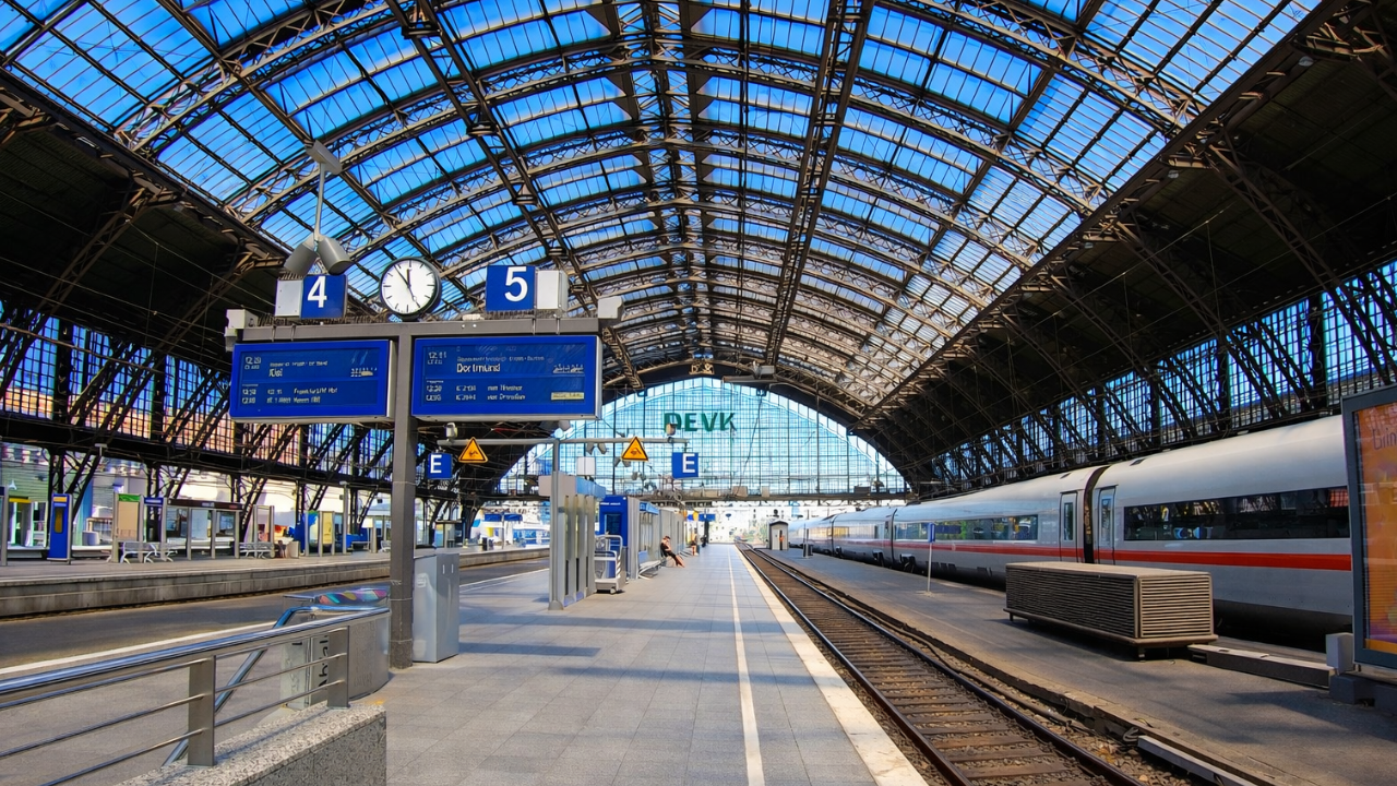 Walking through Cologne central train station