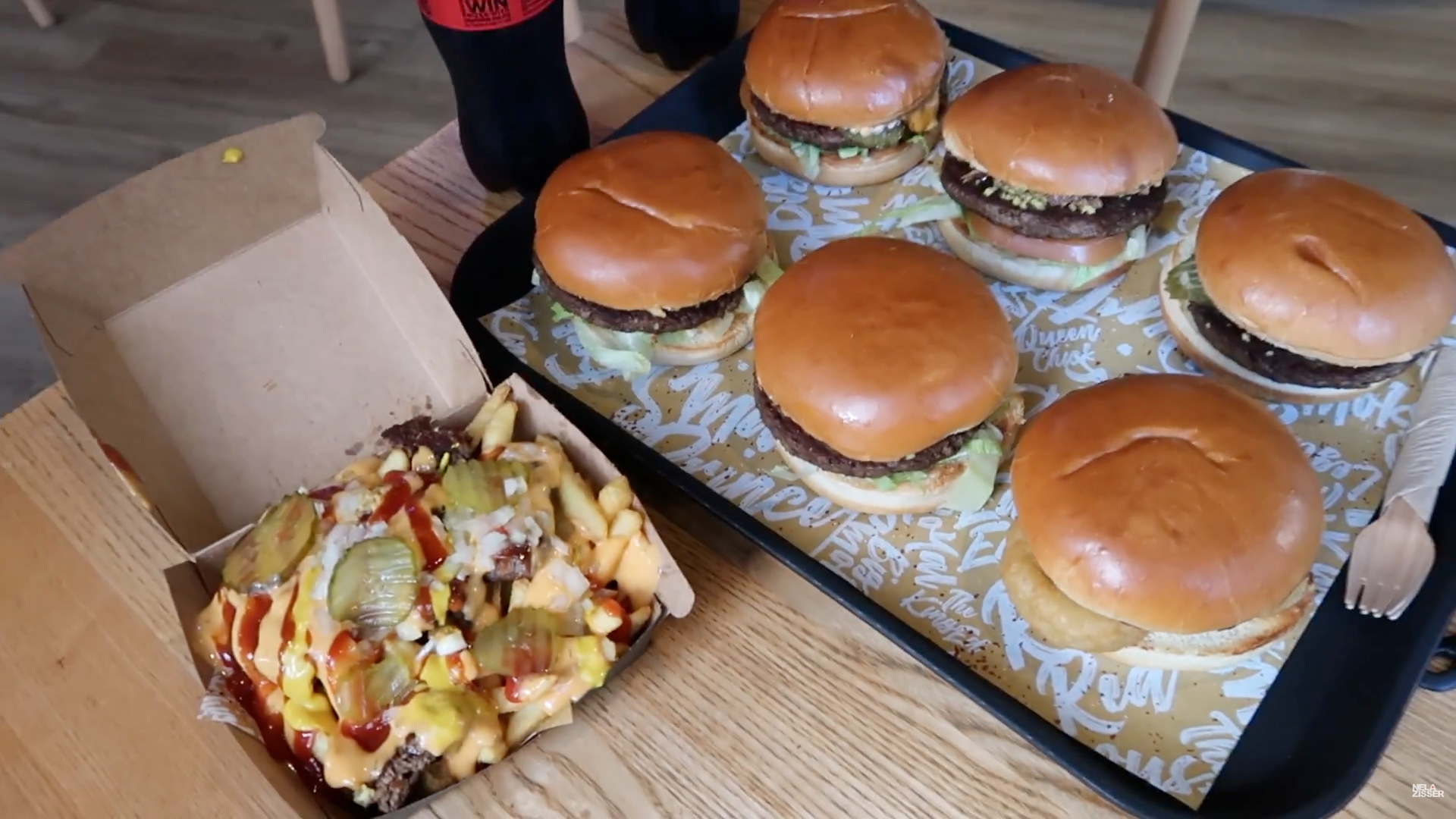Woman takes on six burger eating challenge