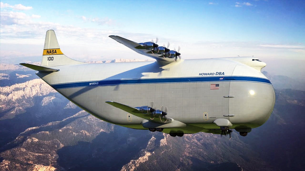 NASA’s big airplane - the 10-engine Howard 100 DBA