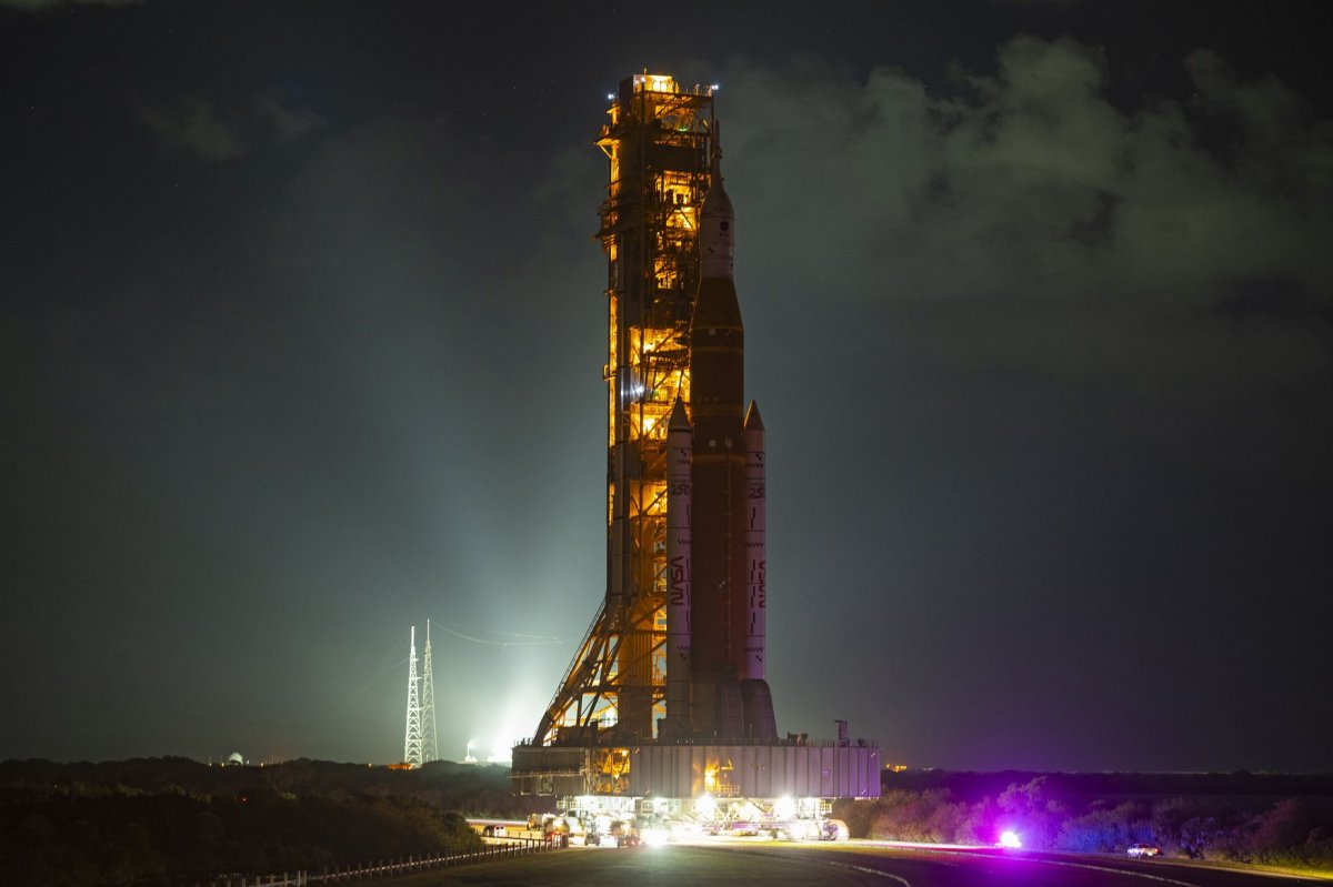 NASA’s Artemis II rocket back to launch pad after wind delay