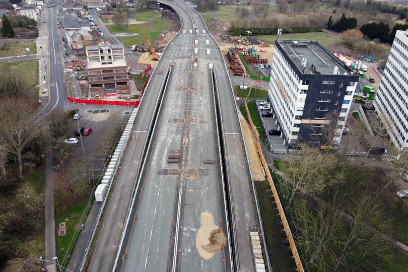 'Incredible' drone footage of Gateshead flyover as demolition begins in ...