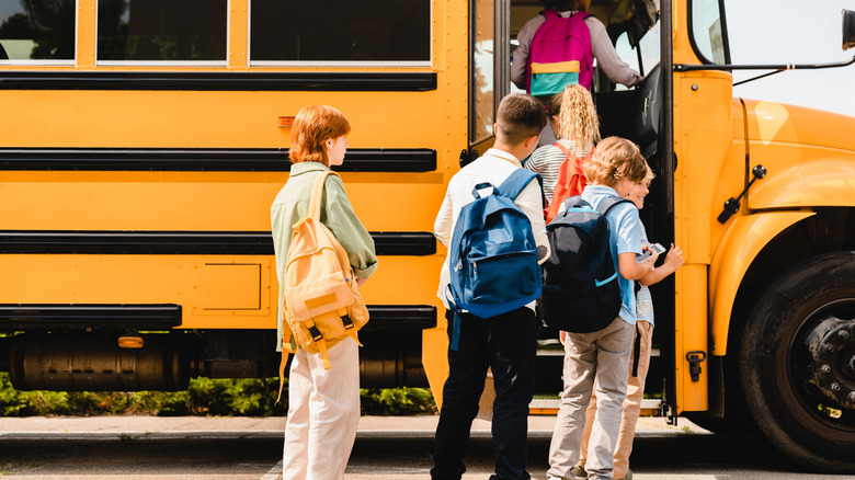 What are the black lines on a school bus for?