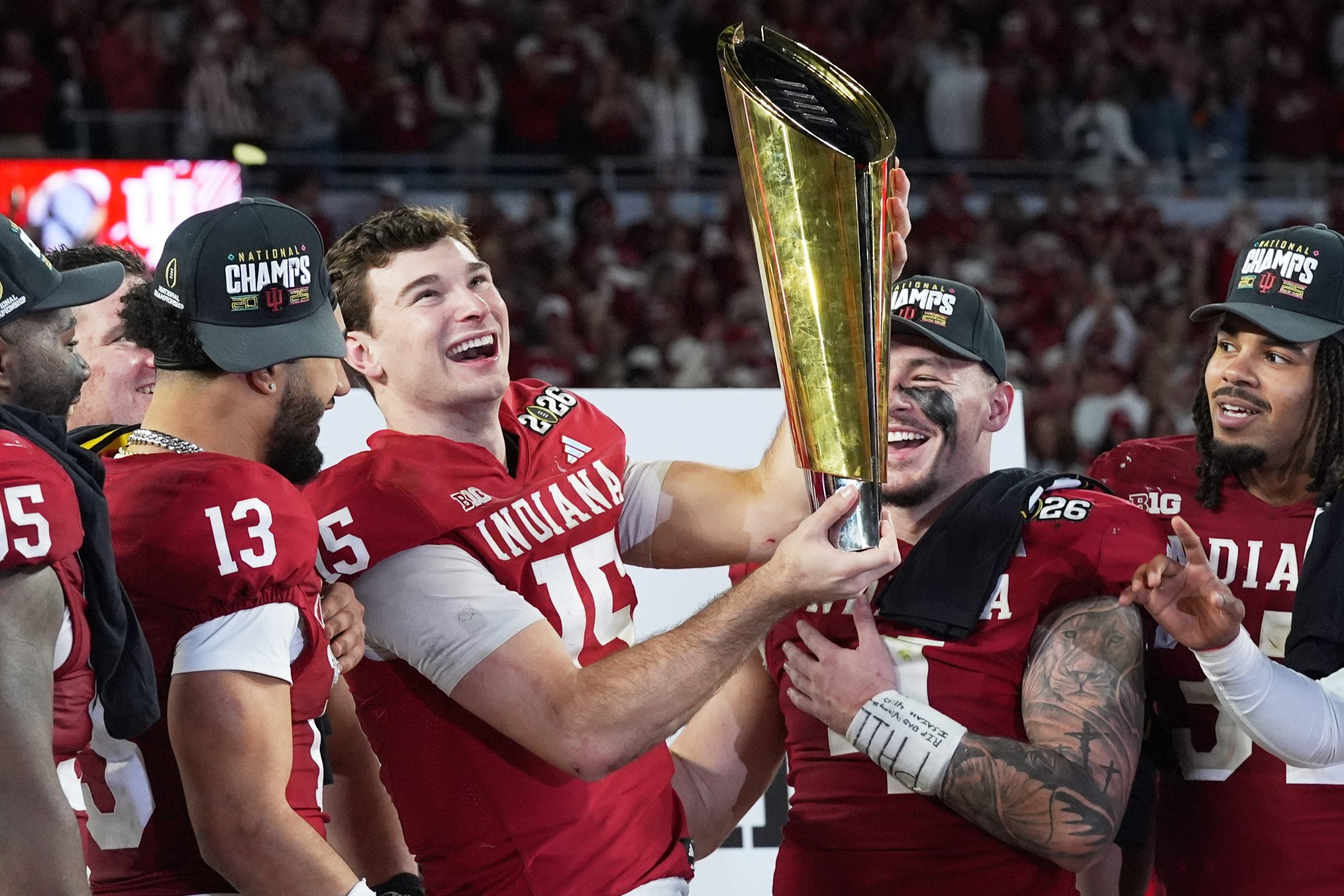 IU football's national championship trophy going on statewide tour