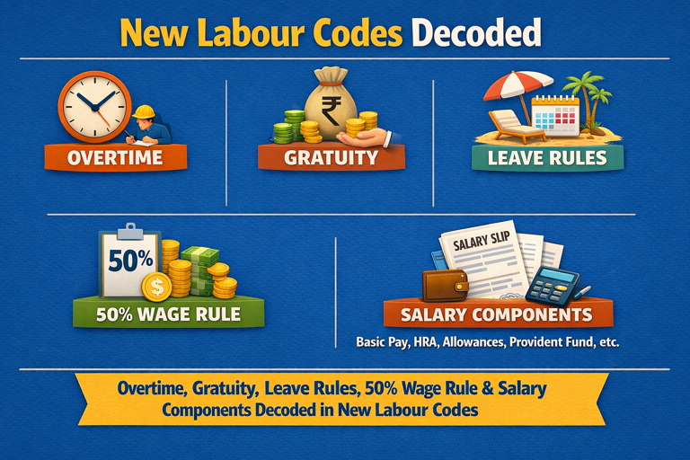 Overtime, gratuity, leave rules, 50% wage rule and salary components ...