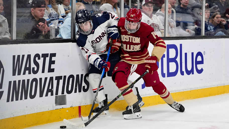 No. 17 Boston College men's hockey falls to No. 13 UConn in Hockey East ...