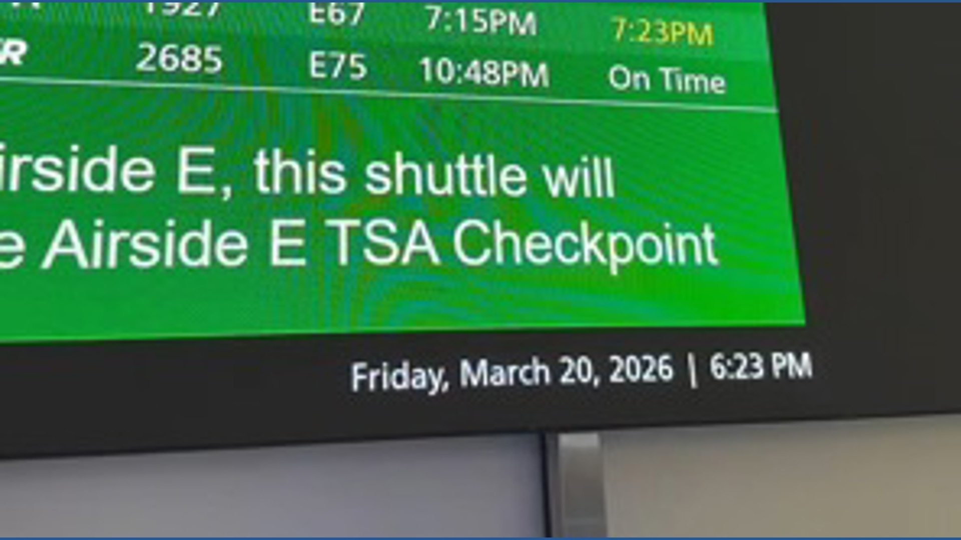 TPA TSA lines moving smoothly despite government shutdown