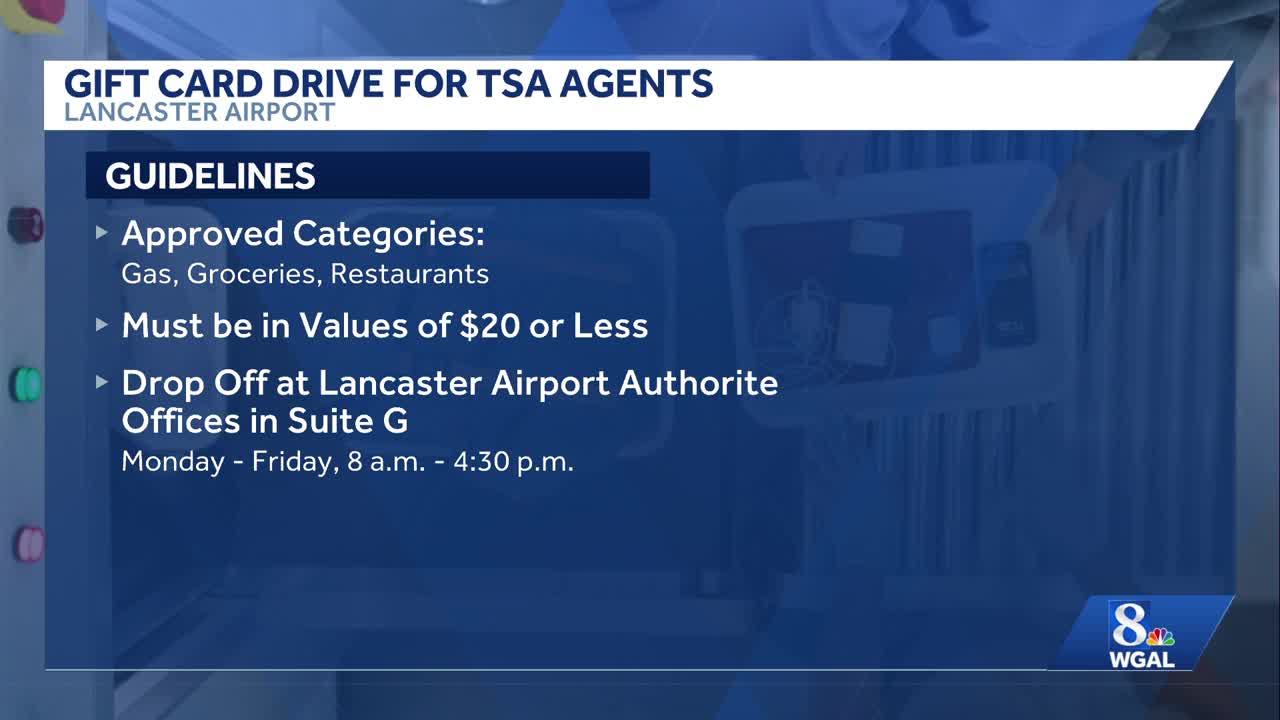 Lancaster Airport holds gift card drive for TSA agents