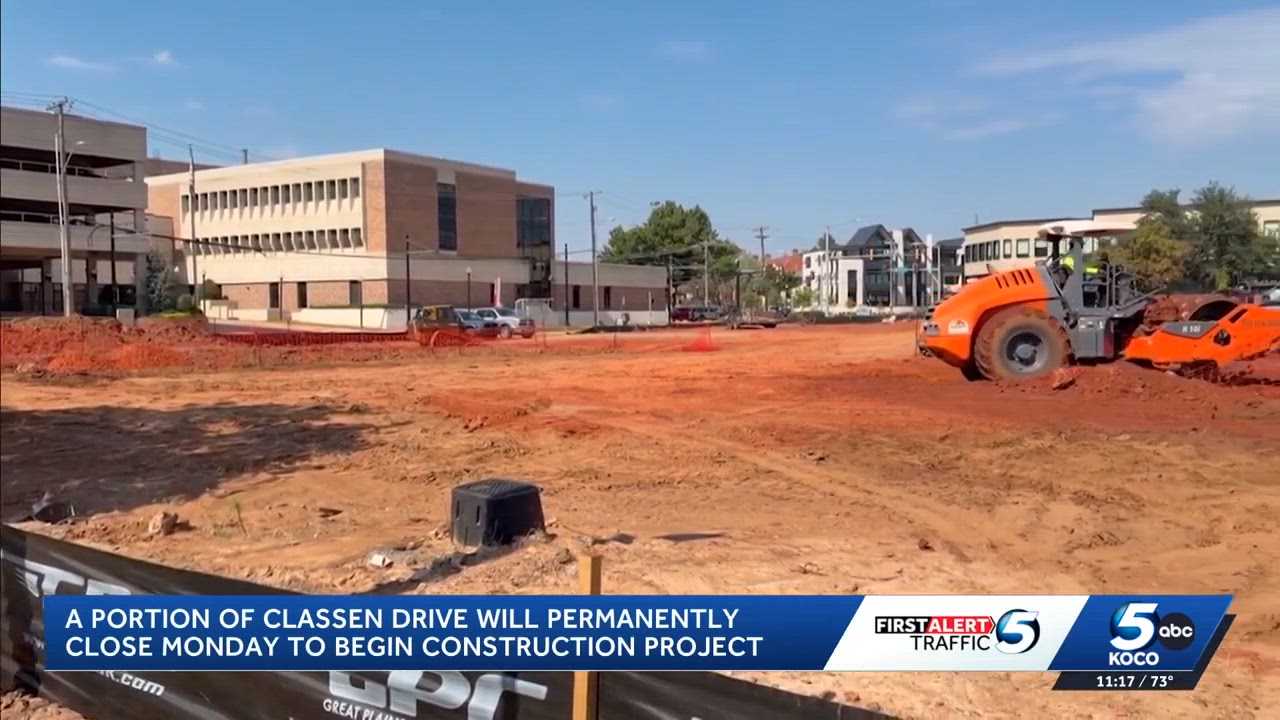 Classen Drive closure marks start of plaza development in Midtown OKC