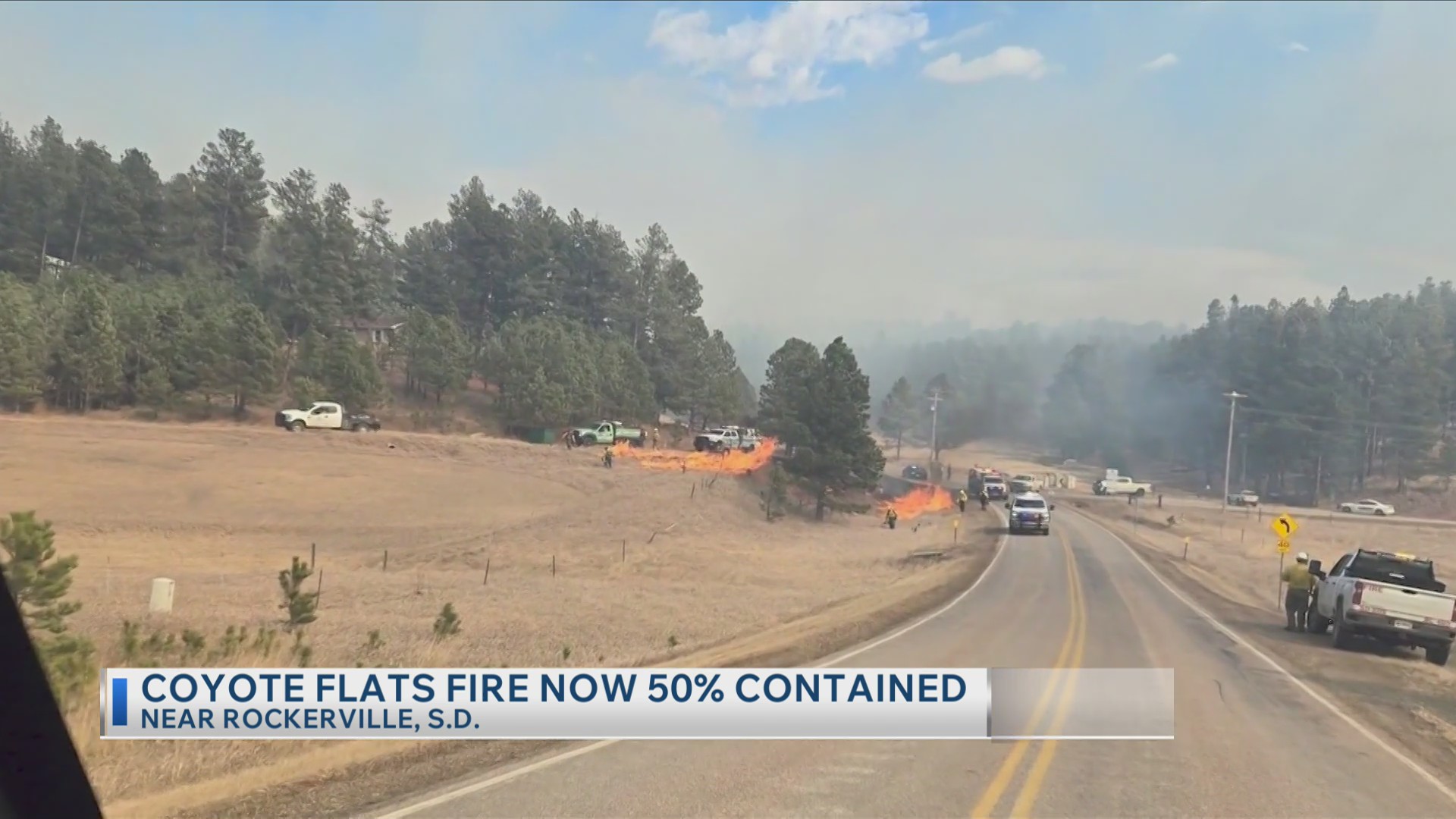 Coyote Flats fire now 50% contained