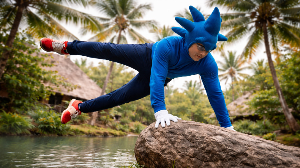 Real life Sonic running with parkour speed