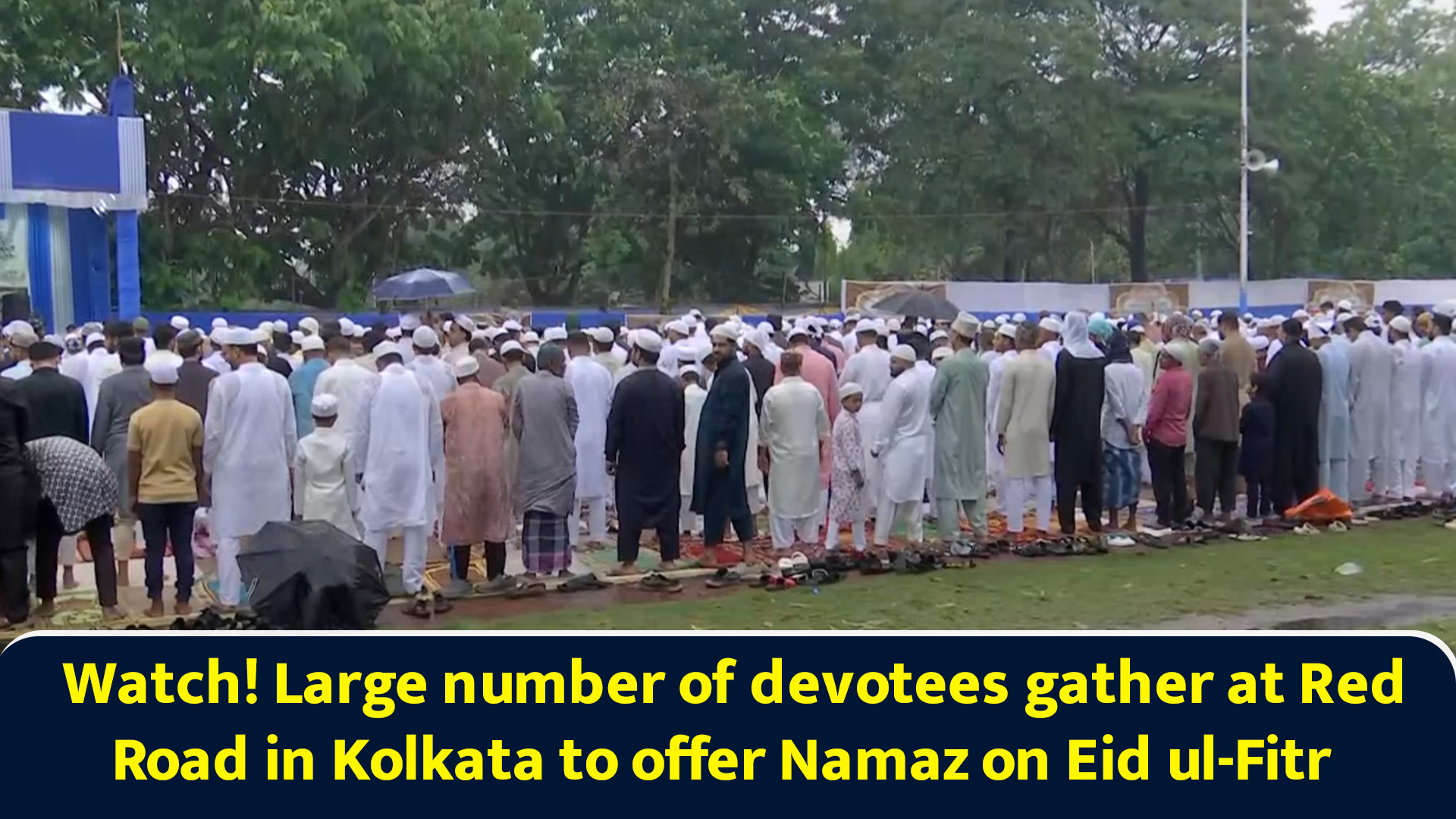 Watch! Large number of devotees gather at Red Road in Kolkata to offer ...