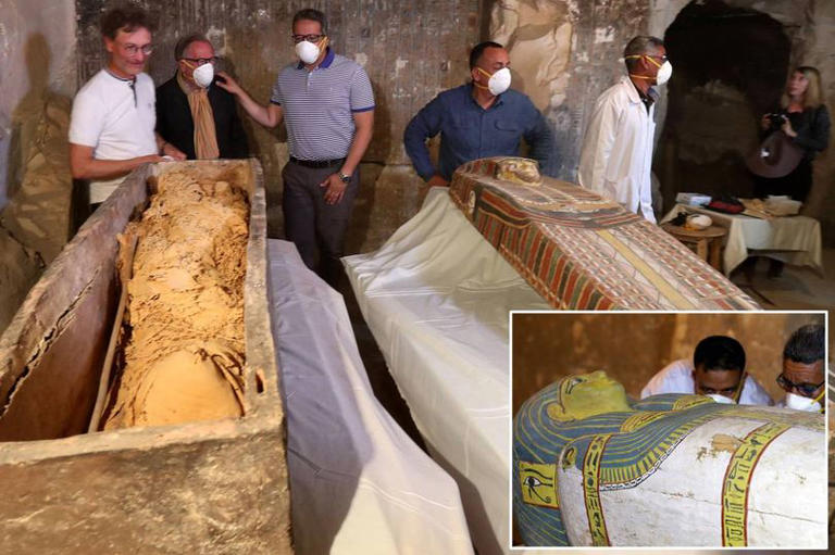 Mummy of 3,000-year-old woman perfectly preserved inside Egyptian coffin