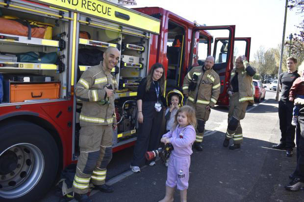 Bournemouth nursery enjoys special visit from Springbourne firefighters