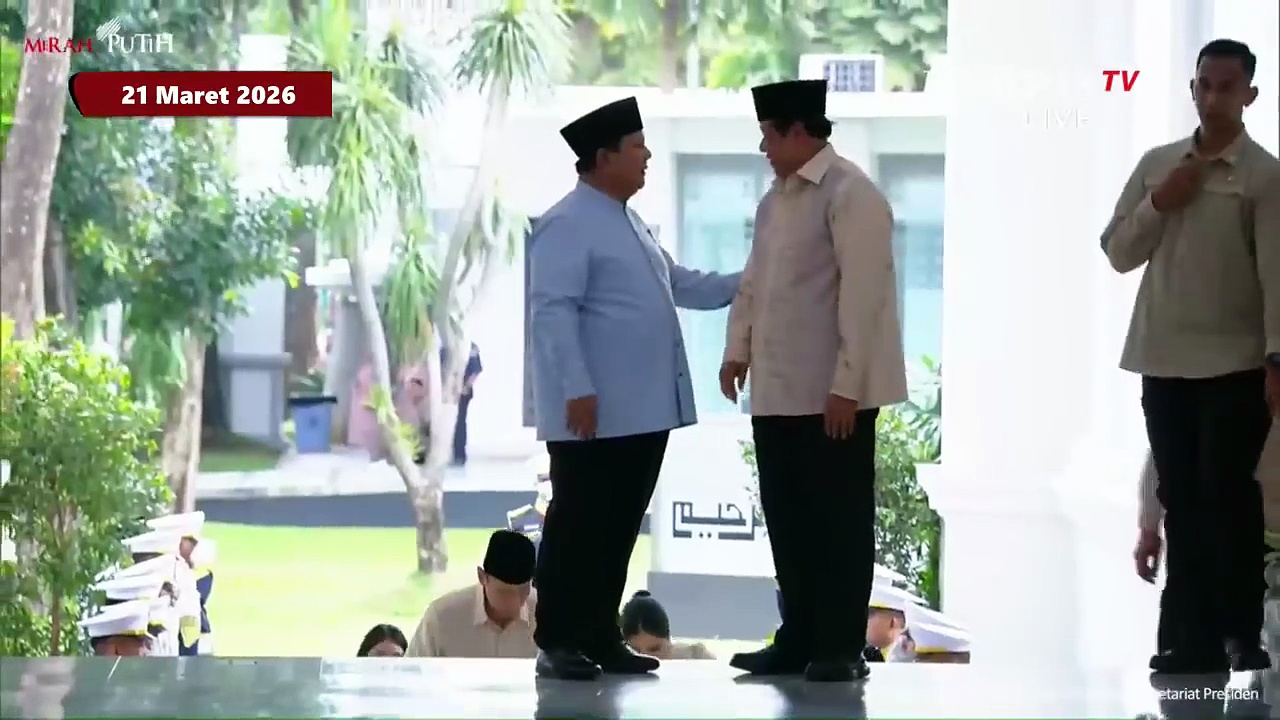Presiden Prabowo sambut SBY-AHY hadir open house Lebaran Idulfitri 2026 ...
