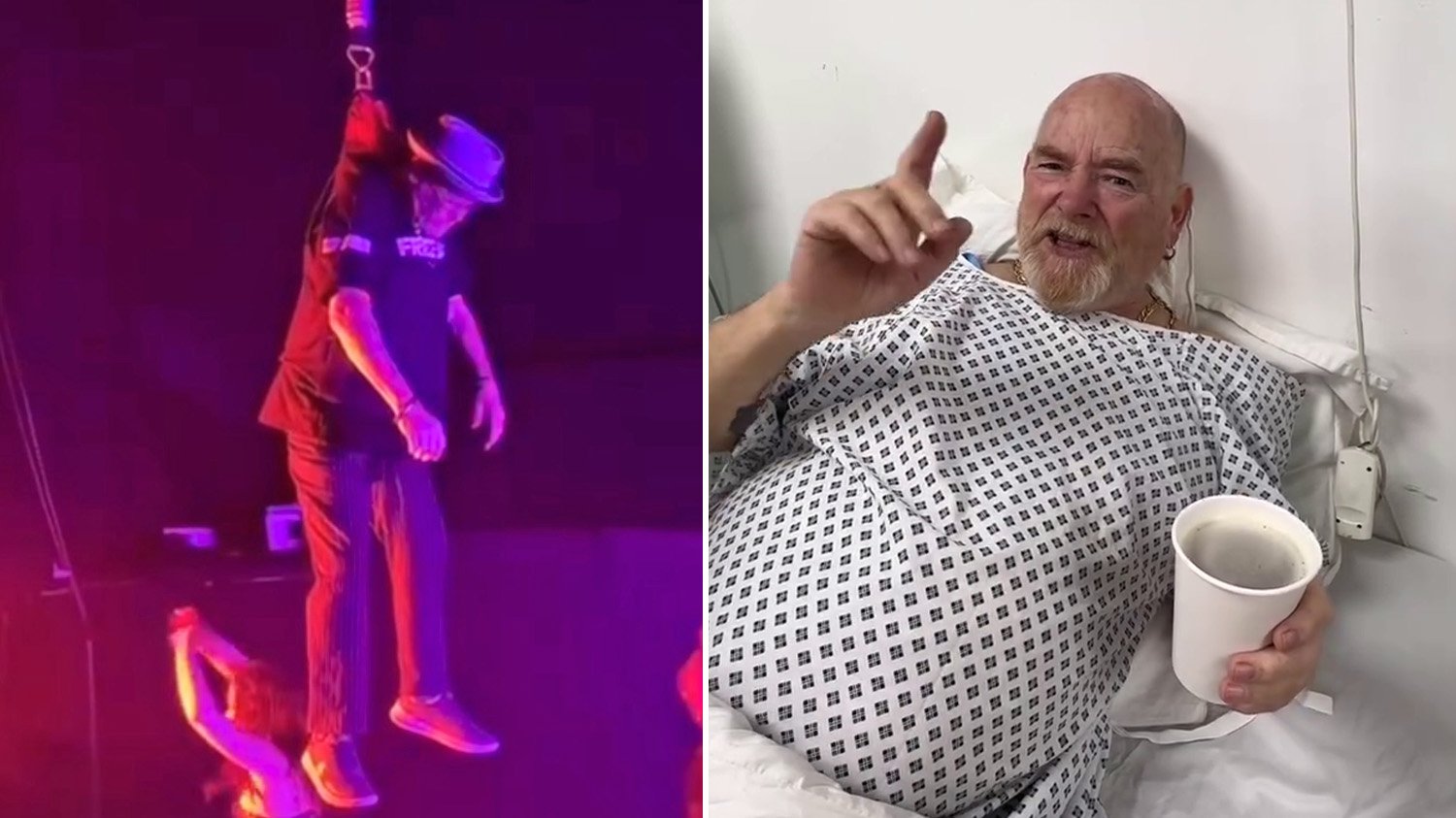 Rapper who was 'pronounced dead on stage' celebrates recovery with a pint