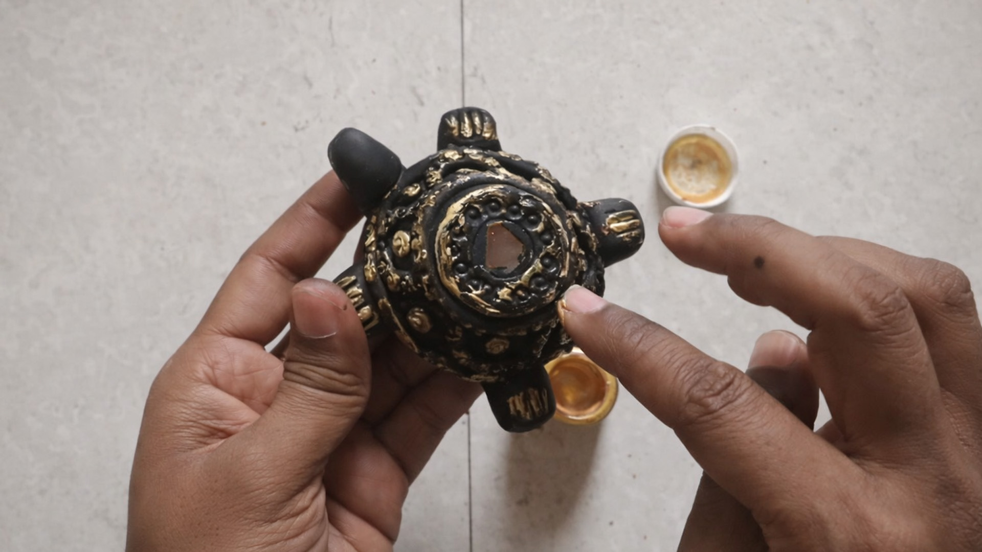 Unique DIY air dry clay turtle craft
