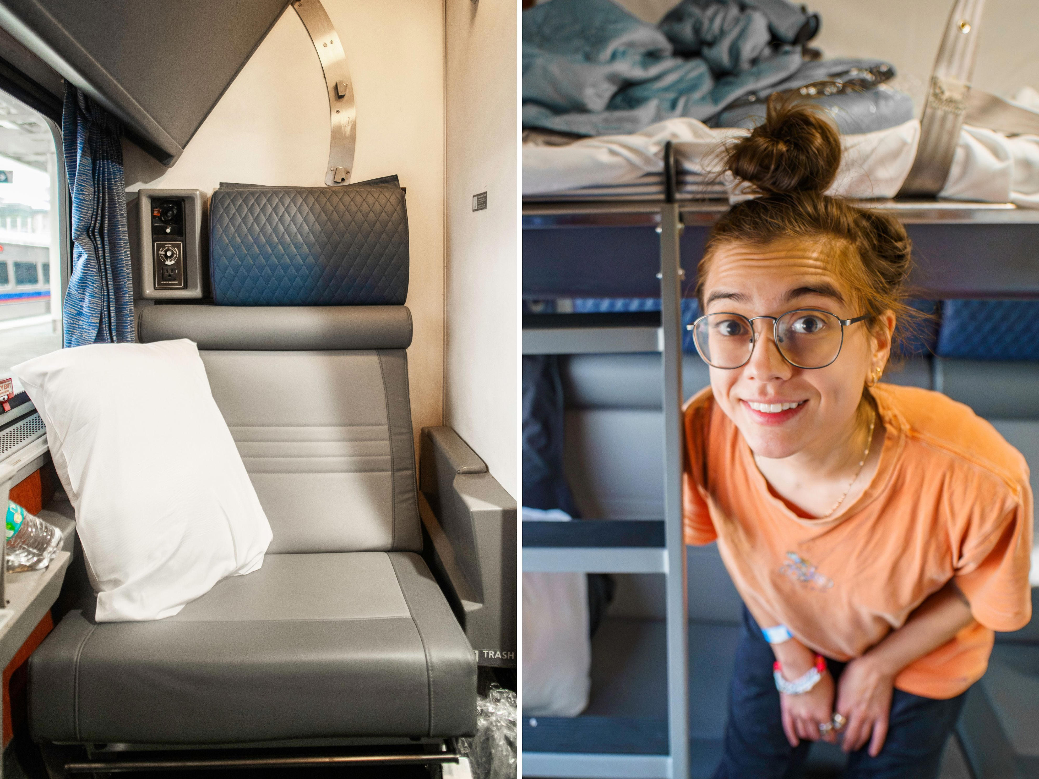 I booked a bedroom and a roomette on the same overnight Amtrak train ...