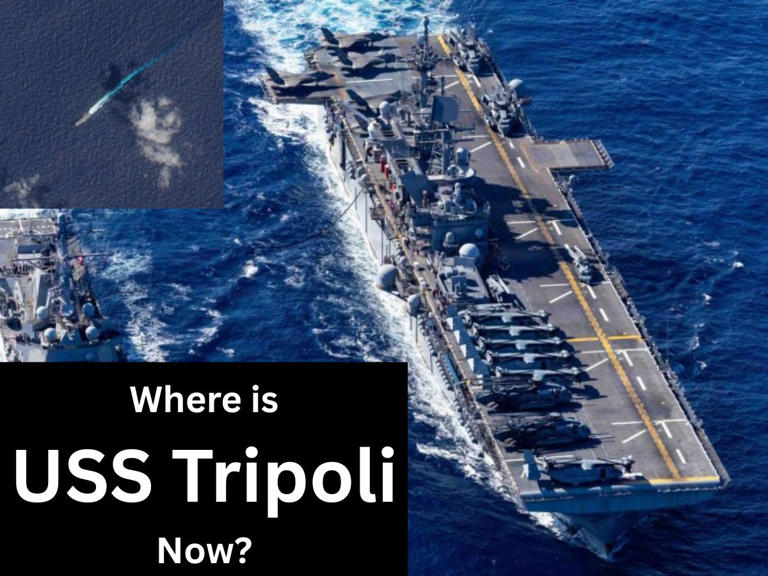 Where is USS Tripoli now? US warship with 2,000 marines heads toward ...