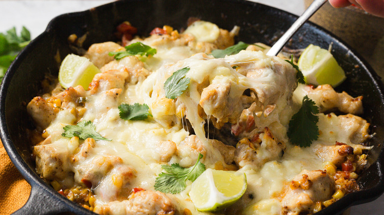 Rich and creamy skillet street corn chicken recipe