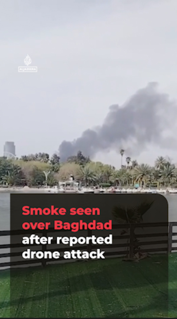 Smoke seen over Baghdad after reported drone attack
