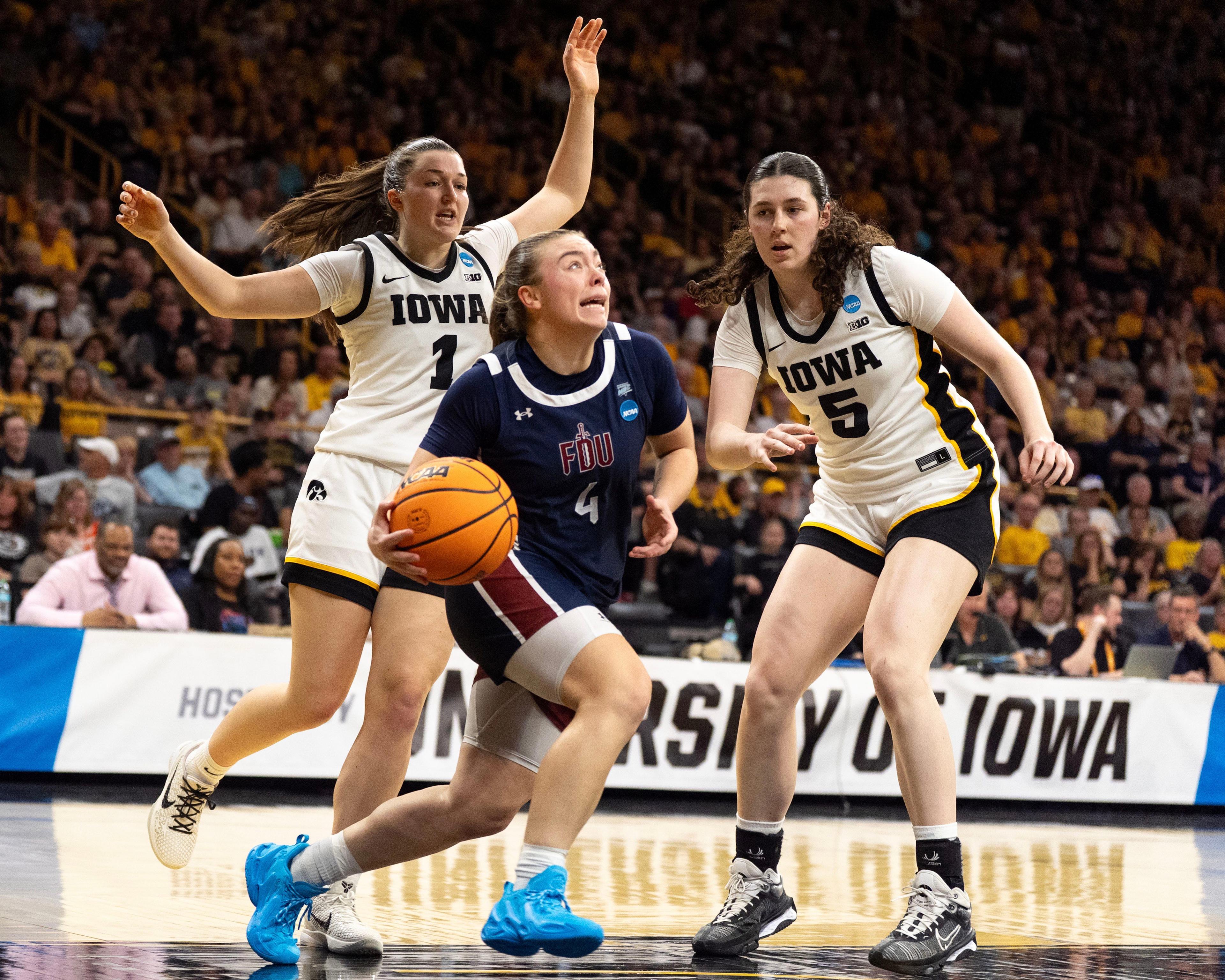 FDU has Cinderella moment but falls to 2-seed Iowa in women's NCAA ...