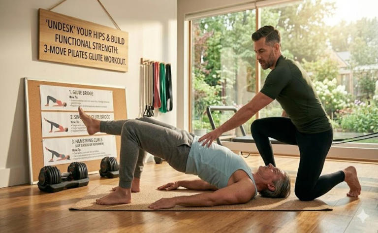 Is your desk job killing your glutes? This 3-move Pilates routine will ...