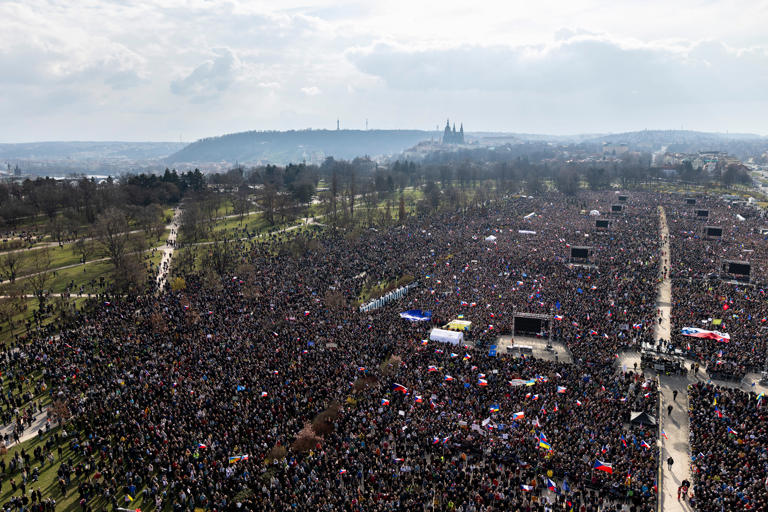 Photos show tens of thousands of protesters in Prague: What to know