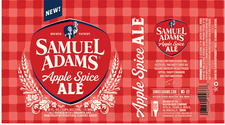 Samuel Adams adding apple spice ale cans