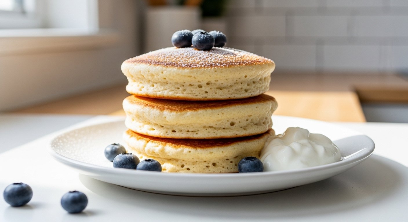 Fluffy one serving protein pancakes that make healthy eating effortless