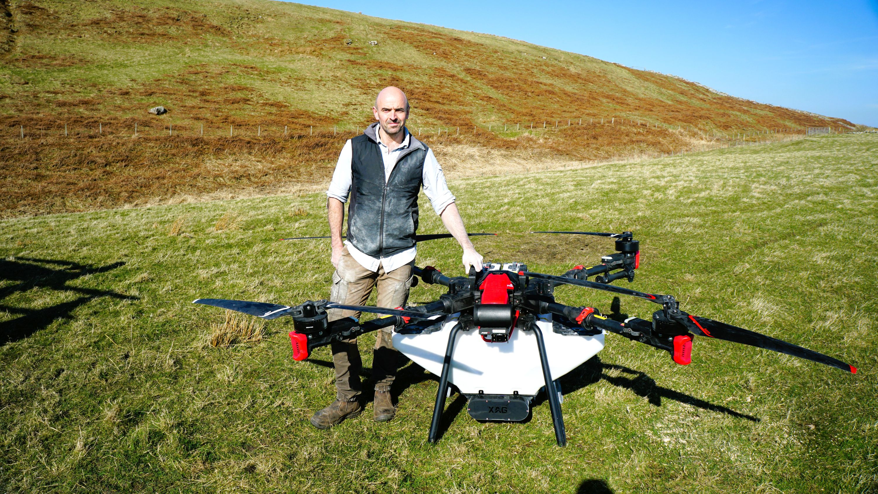 Alan Oag demonstrates agridrone at Mains of Ulbster 2