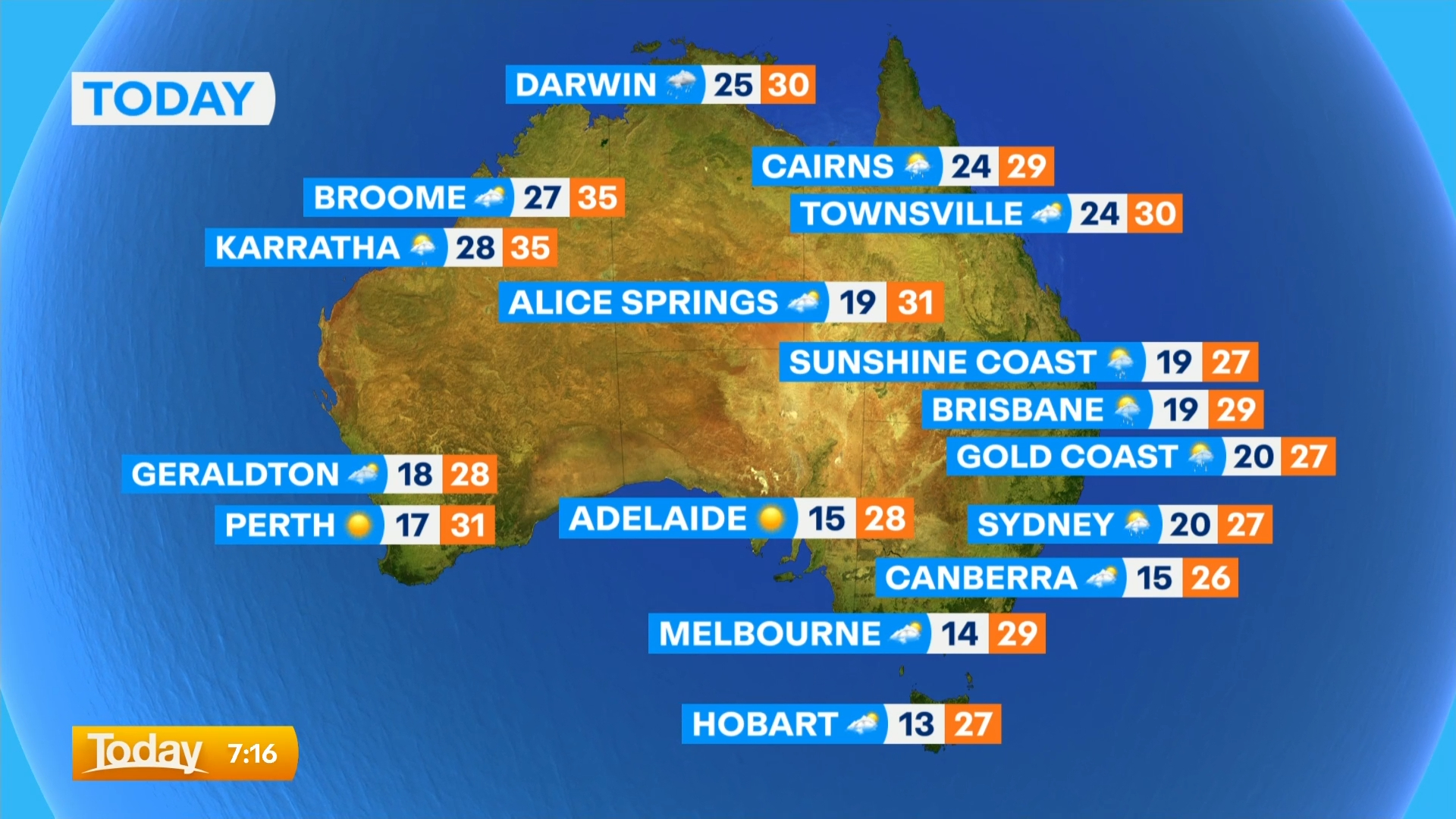 National weather forecast for Sunday March 22