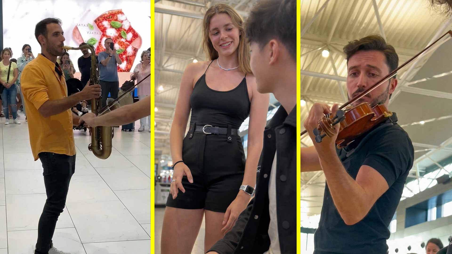 Can an airport turn into a music stage like this?