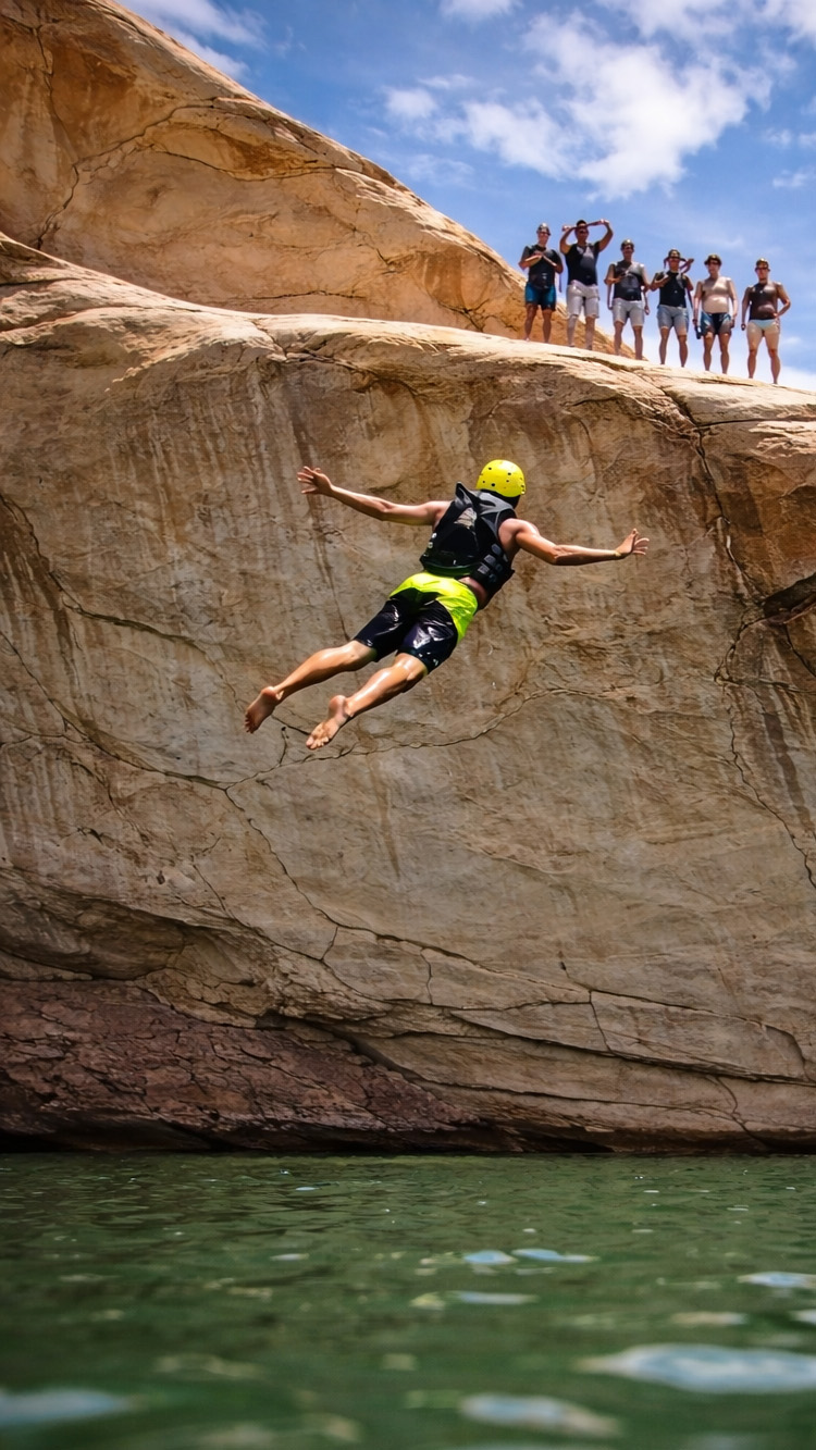 Sliding off a 50 foot cliff