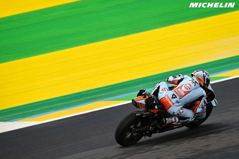 MotoGP Brésil J2, Raul Fernandez (Aprilia Q16/S12) l’a en travers de la ...