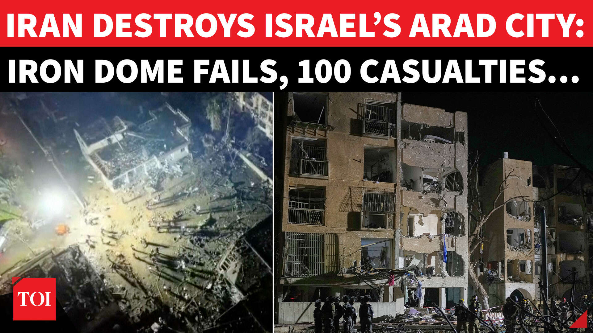 Iran’s biggest attack on Israel, Arad city in ruins; apocalyptic scenes ...