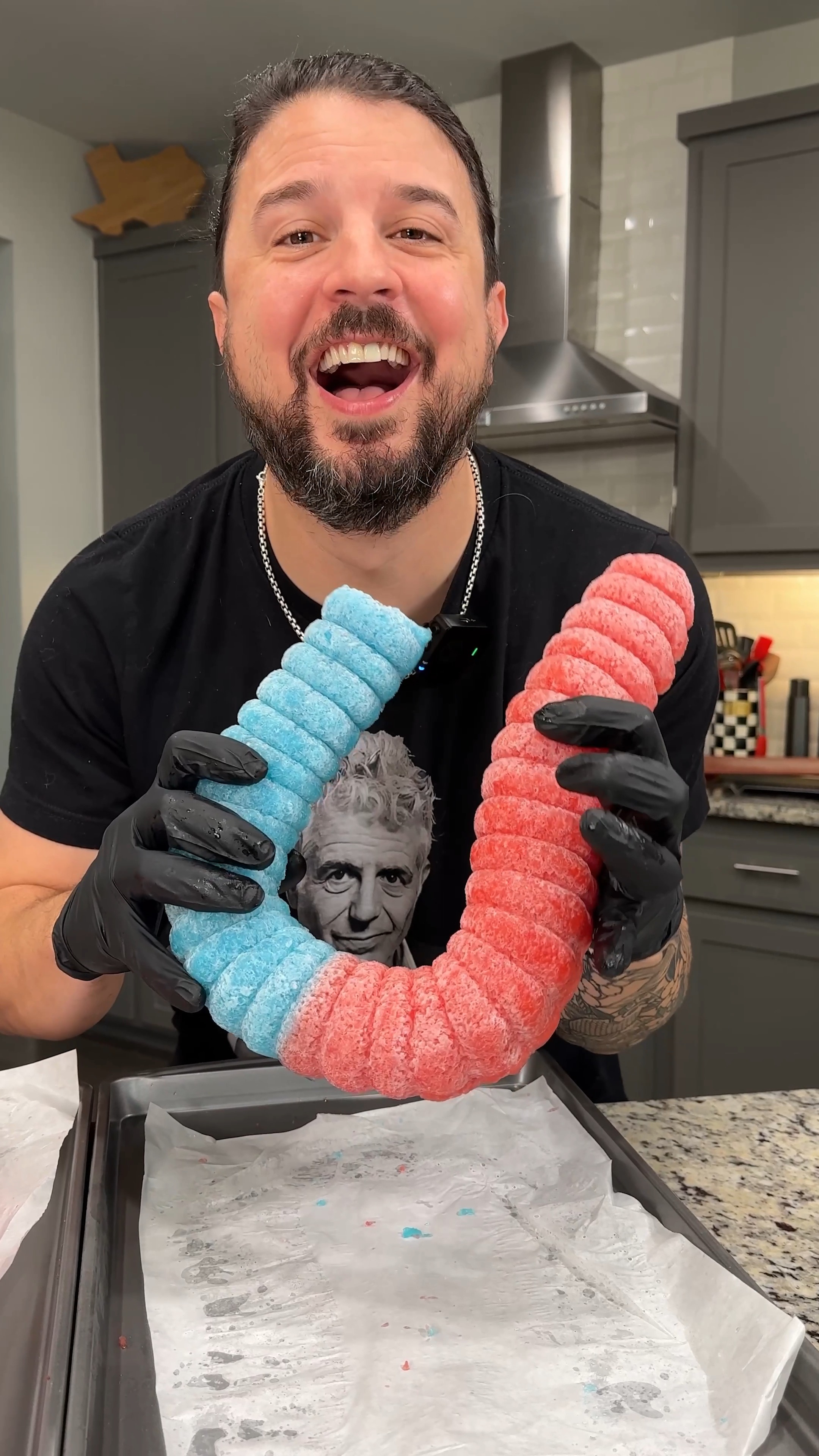 Giant frozen gummy challenge